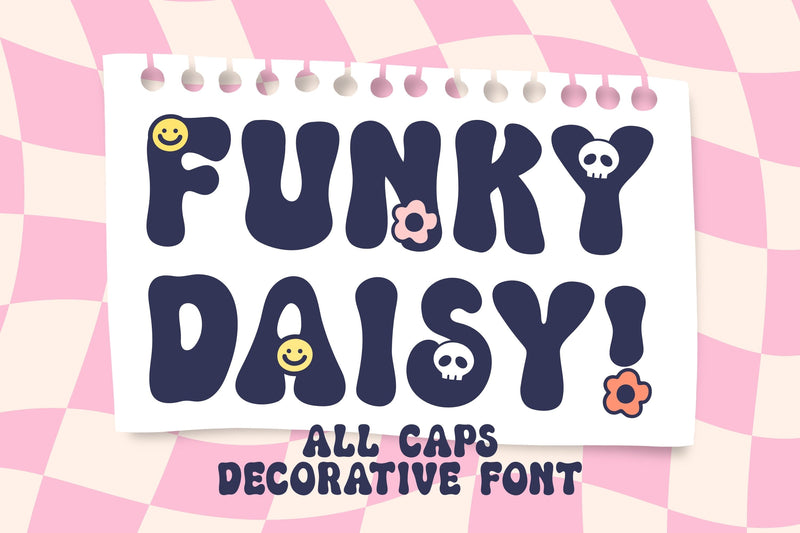 Funky Daisy - All-Caps Decorative Font - So Fontsy