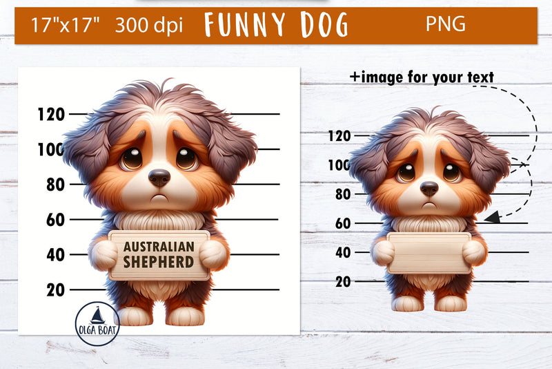 Funny australian shepherd | Sad dog clipart - So Fontsy