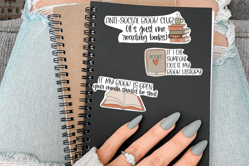 Bookish Stickers SVG Bundle, Books SVG for Bookish Sweatshirt, Book ...