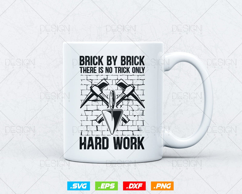 Funny Bricklayer Brick Mason Masonry Svg Png, Construction Svg, Mason ...