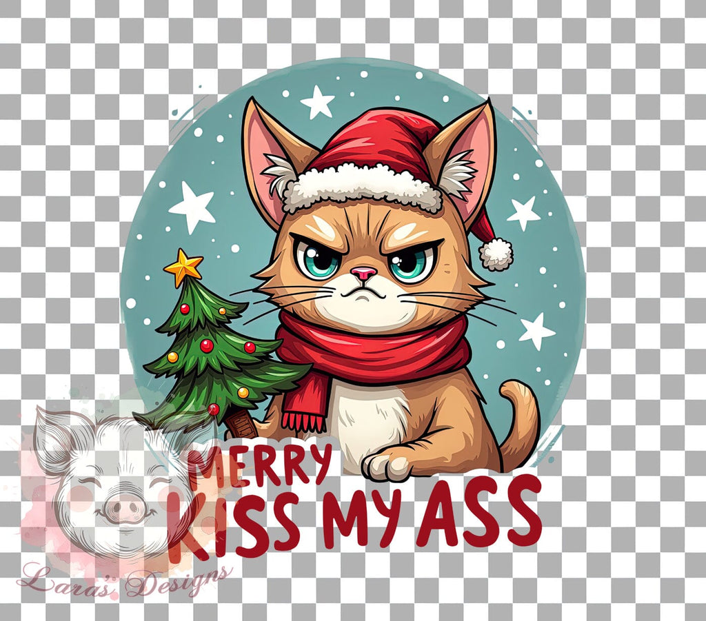 Funny Cat Christmas, Sassy Cat PNG, Holiday Humor, Christmas Clipart ...