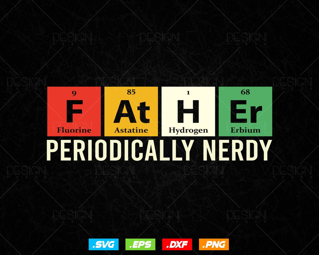 Funny Dad Periodic Table Nerdy Fathers Day Svg, Christmas Birthday ...
