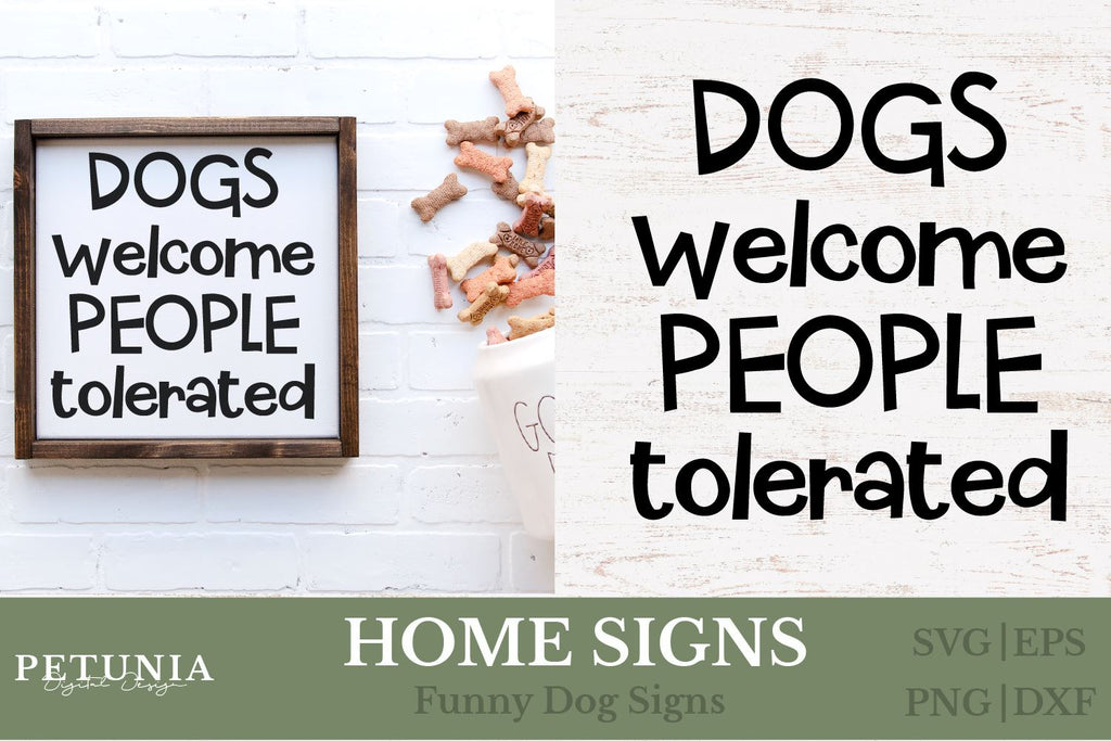 Funny Dog Home Sign SVG | Welcome Home Dog Sign SVG - So Fontsy