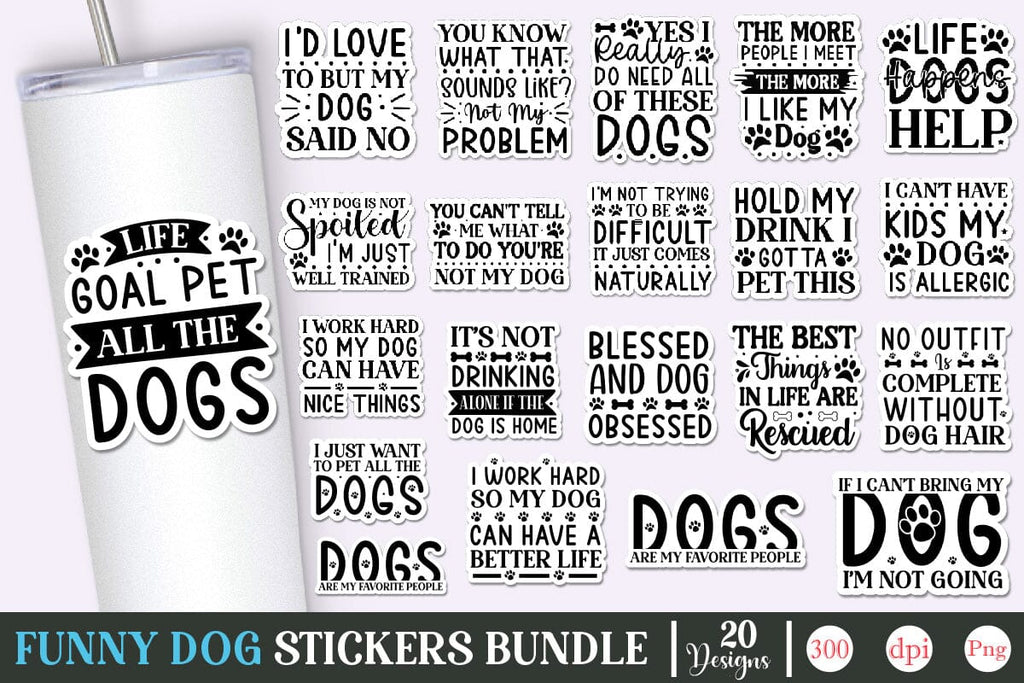Funny Dog SVG Bundle, Dog Design Bundle, Funny Dog SVG Design, SVGs ...
