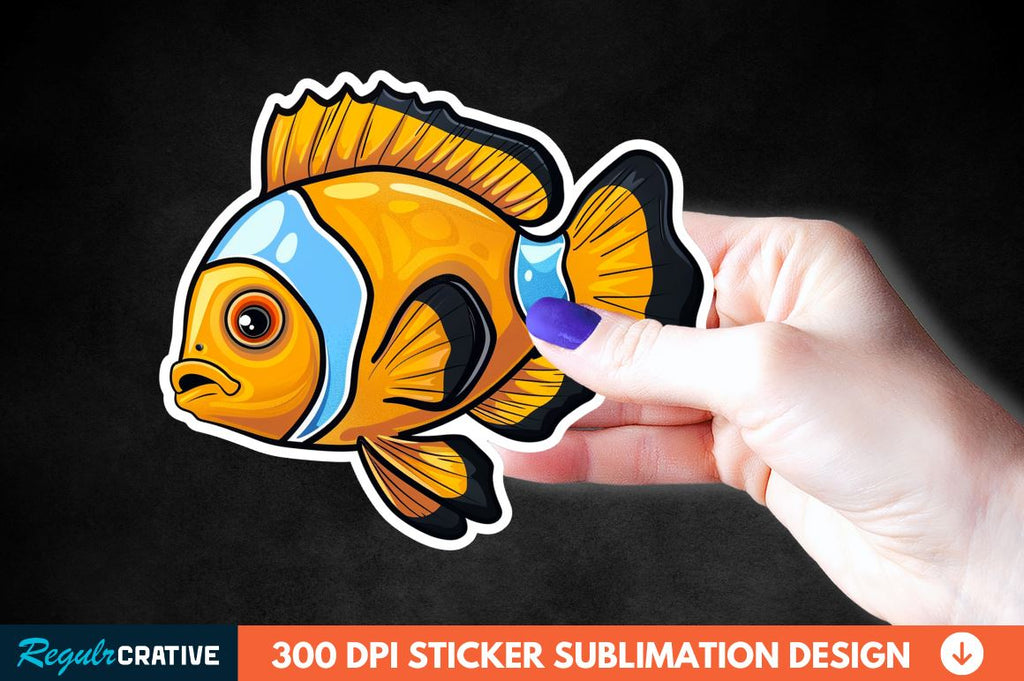 Funny Fish Sticker Clipart - So Fontsy