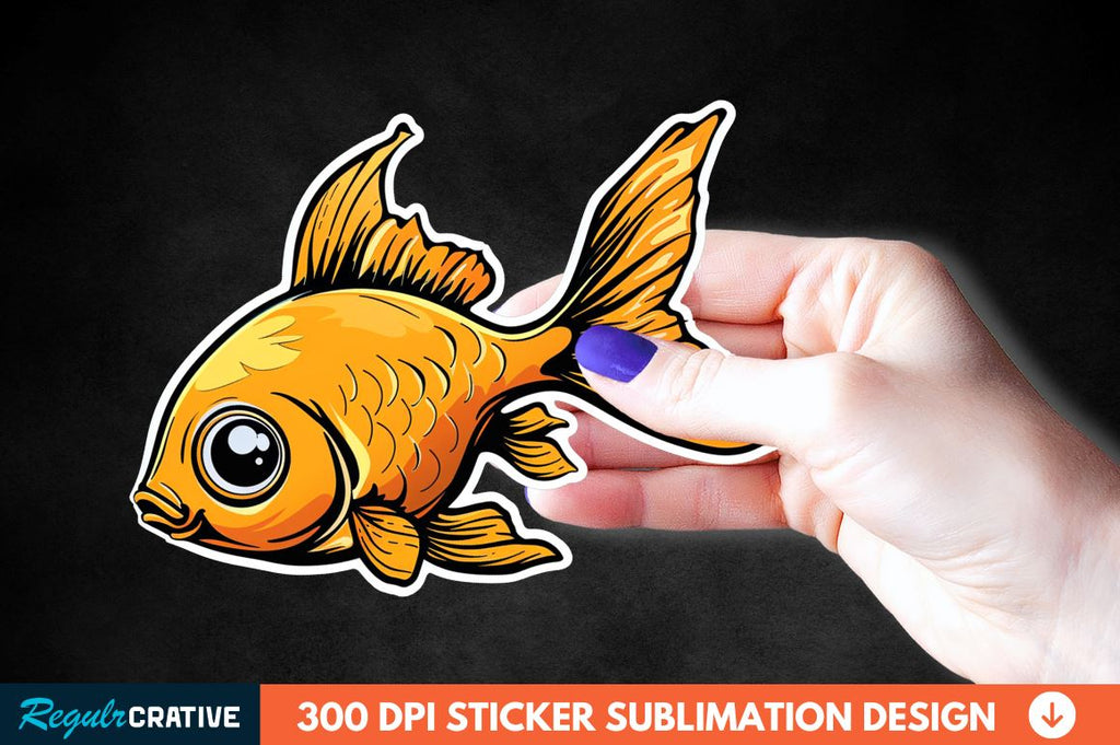 Funny Fish Sticker Clipart - So Fontsy