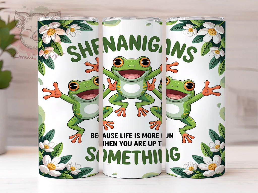 Funny Frog Shenanigans Tumbler Wrap, Shenanigans Tumbler Wrap, Quirky ...