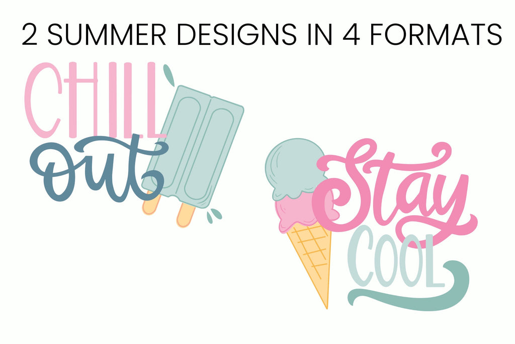 Funny Ice Cream Bundle, Stay Cool, Popsicle SVG, Summer Bundle - So Fontsy