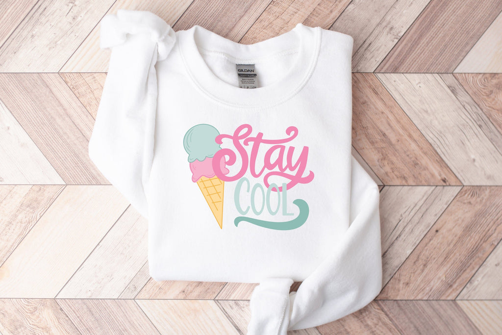Funny Ice Cream Bundle, Stay Cool, Popsicle SVG, Summer Bundle - So Fontsy