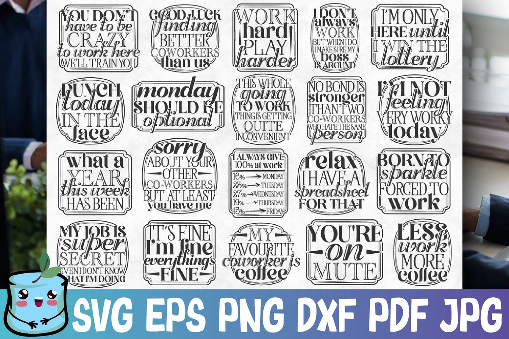 Funny Office SVG Bundle - So Fontsy