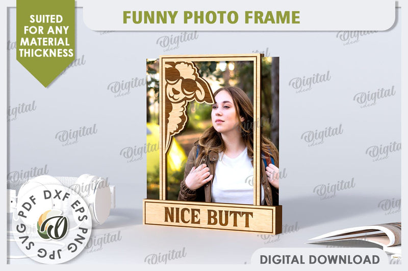 Funny Photo Frame Laser Cut. 3D Photo Frame SVG - So Fontsy