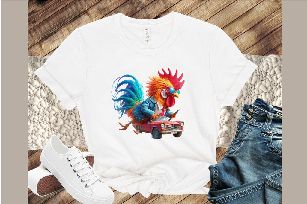 Funny Rooster Sublimation Clipart Bundle - So Fontsy