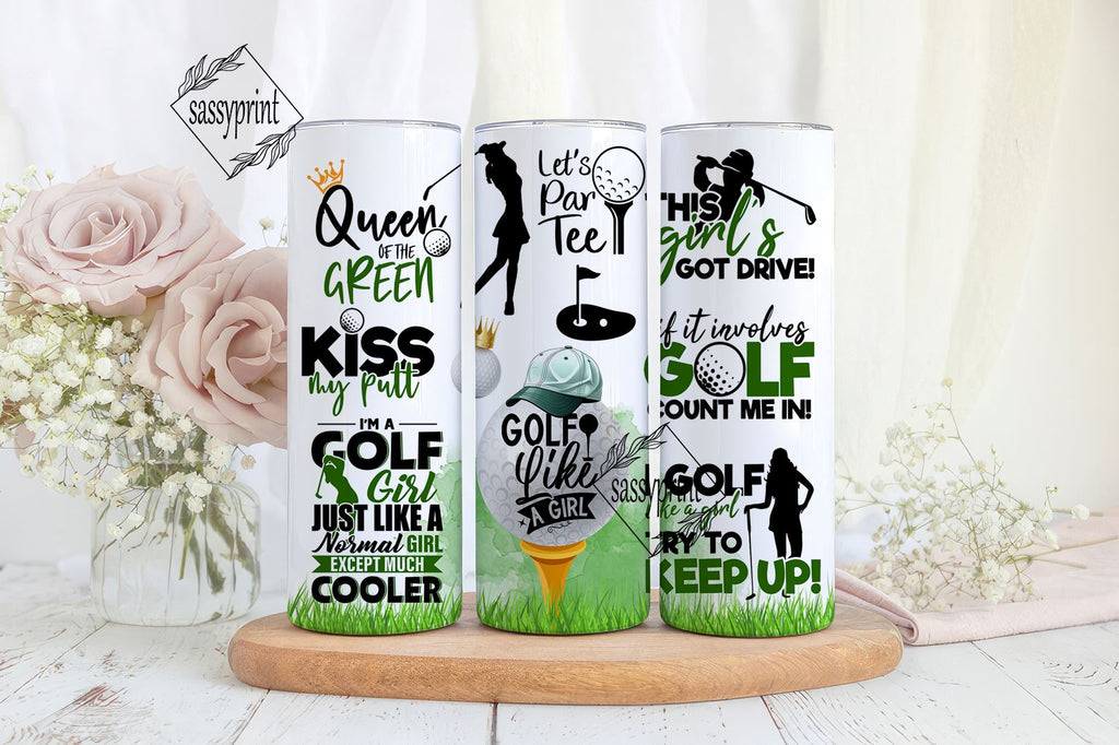 Funny Woman Golf Tumbler Wrap, 20oz Skinny Tumbler Sublimation Design ...