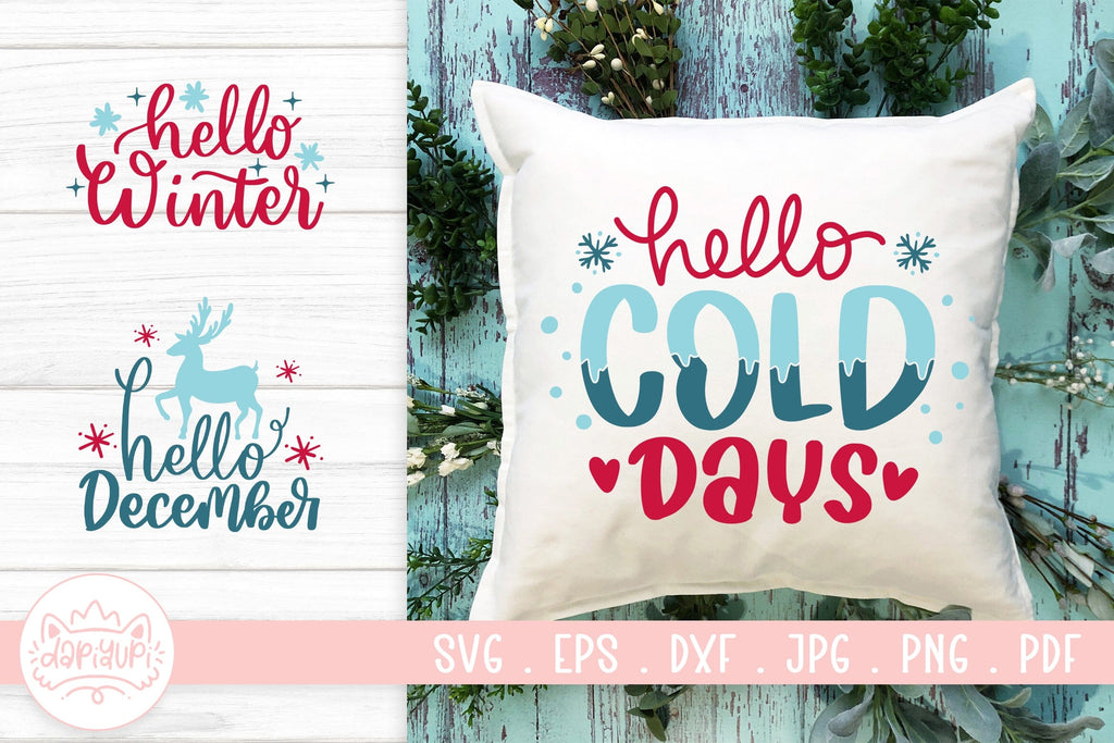 Fuzzy Winter SVG Cut File - So Fontsy