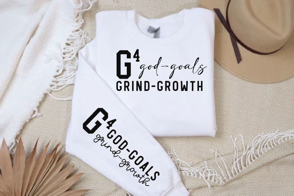 G4 God Goals Grind Growth Sleeve SVG Design, Christian Sleeve SVG ...
