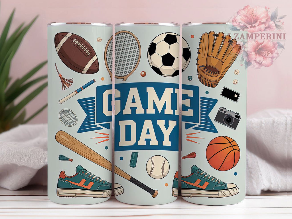 Game Day Athletic Sports Fan Tumbler, Sports Fan Cup, 20Oz Skinny ...