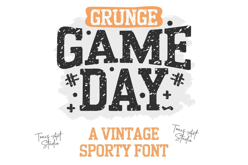 Game Day Font – Varsity Distressed Sports Font for T-Shirts - So Fontsy