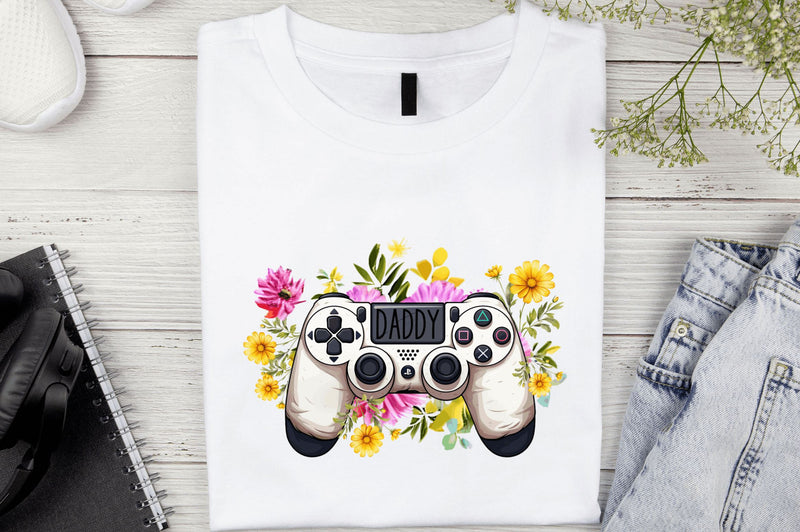 Gamer daddy clipart Sublimation Design - So Fontsy