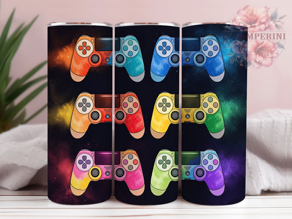Gamer Life Console Tumbler, Video Game Present, Gaming Life Design ...