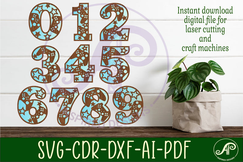 Gamer numbers two layer wall sign SVG cut files - So Fontsy