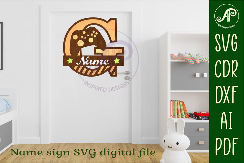 Gamer X monogram letter bundle Name signs SVG - So Fontsy