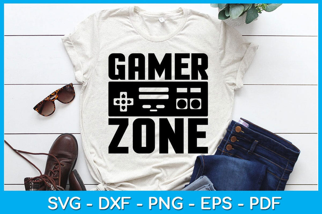 Gamer Zone Game Gaming SVG PNG PDF Cut File - So Fontsy