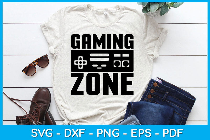 Gaming Zone Game Gamer SVG PNG PDF Cut File - So Fontsy