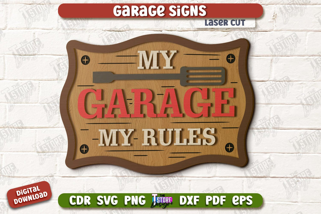 Garage Sign | Personalized Design | Mechanic Wall Sign | Man Cave | CNC ...