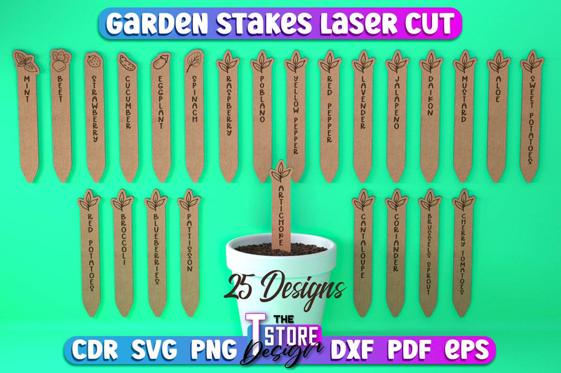 Garden Stake Sign Bundle | Plant Stakes | Plant Marker | Lawn Stake ...