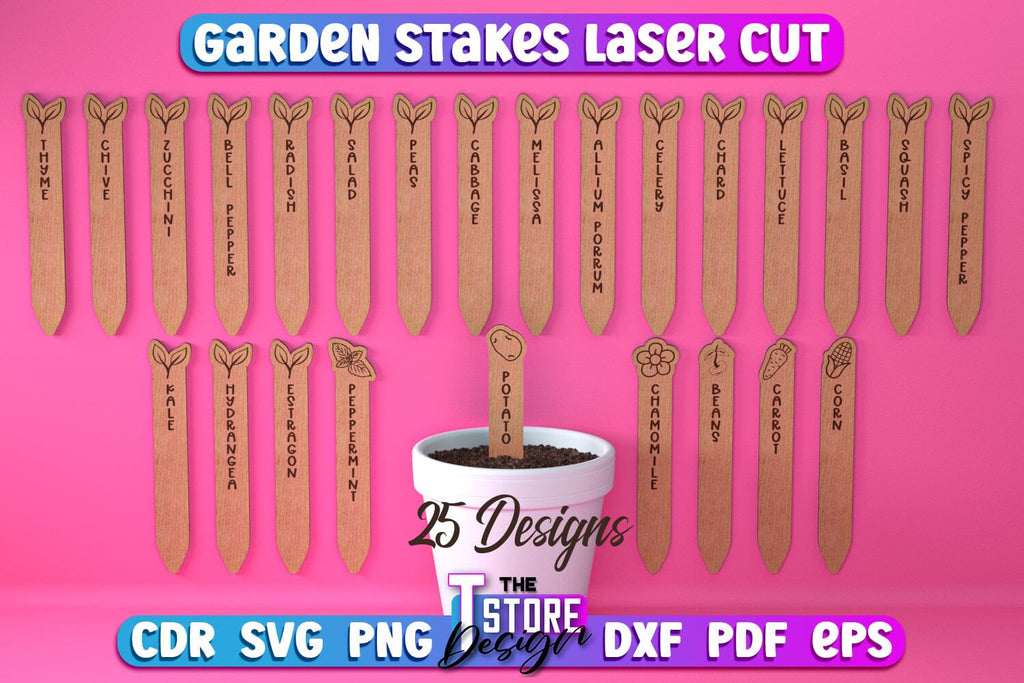 Garden Stake Sign Bundle | Plant Stakes | Plant Marker | Lawn Stake ...