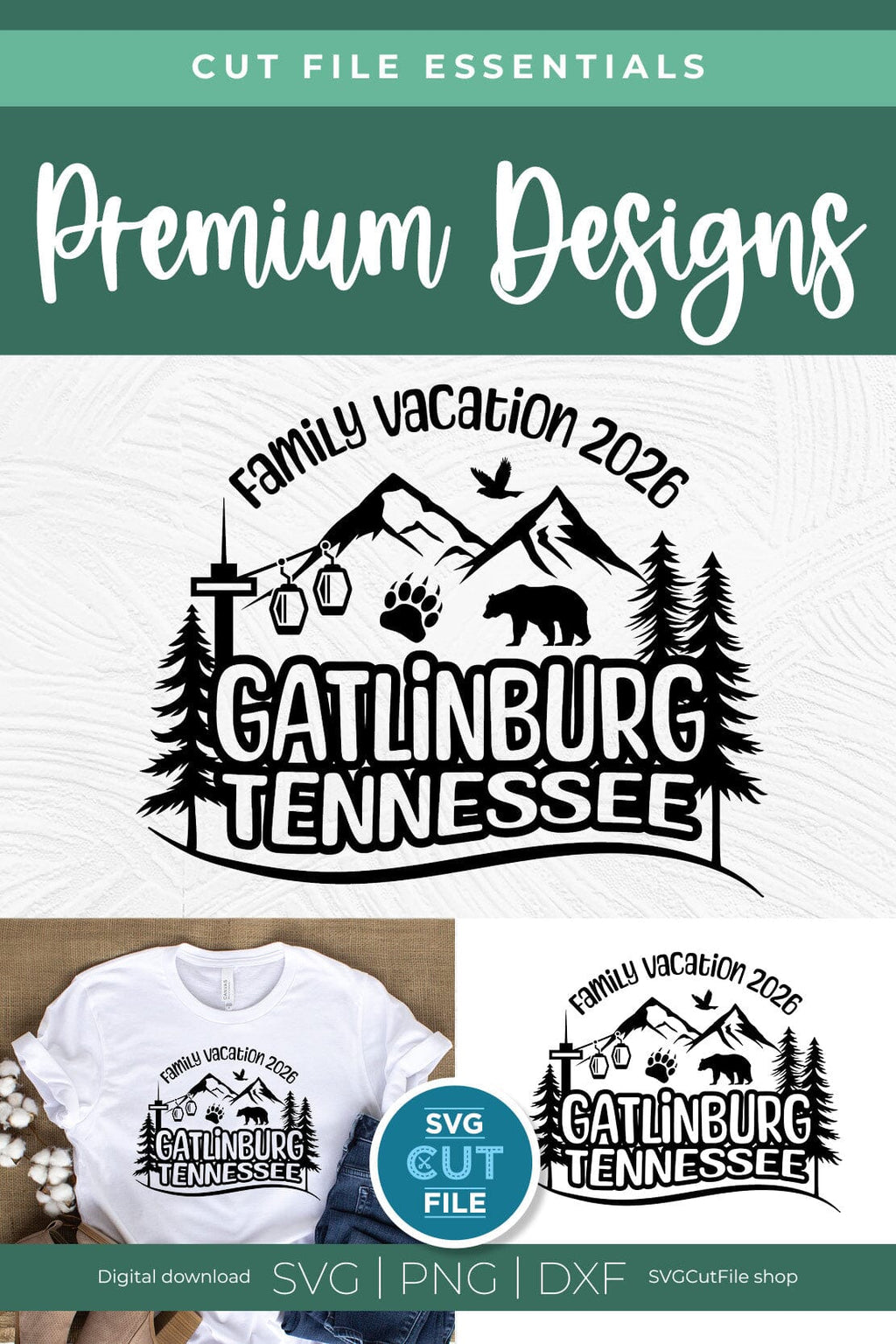 Gatlinburg Tennessee svg, 2026 Family Vacation svg - So Fontsy