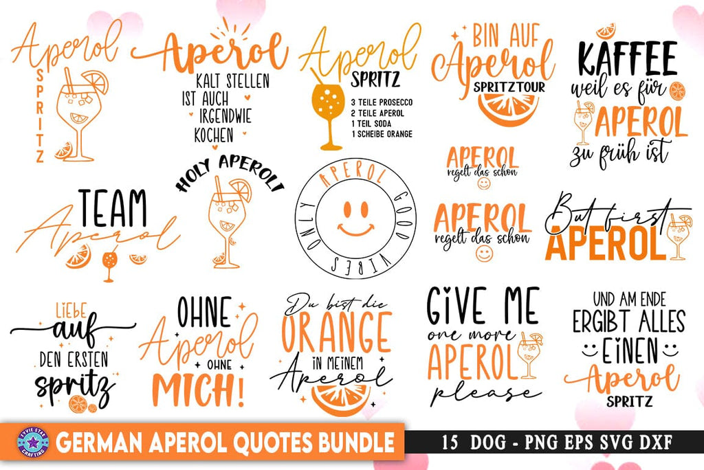 German Quotes Plotter File Aperol SVGs PNG, German Aperol T shirt ...
