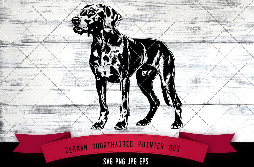 German Shorthaired Pointer Dog SVG, Dog SVG, Logo - Digital Download w ...