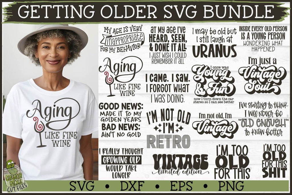 Getting Older SVG Bundle - So Fontsy
