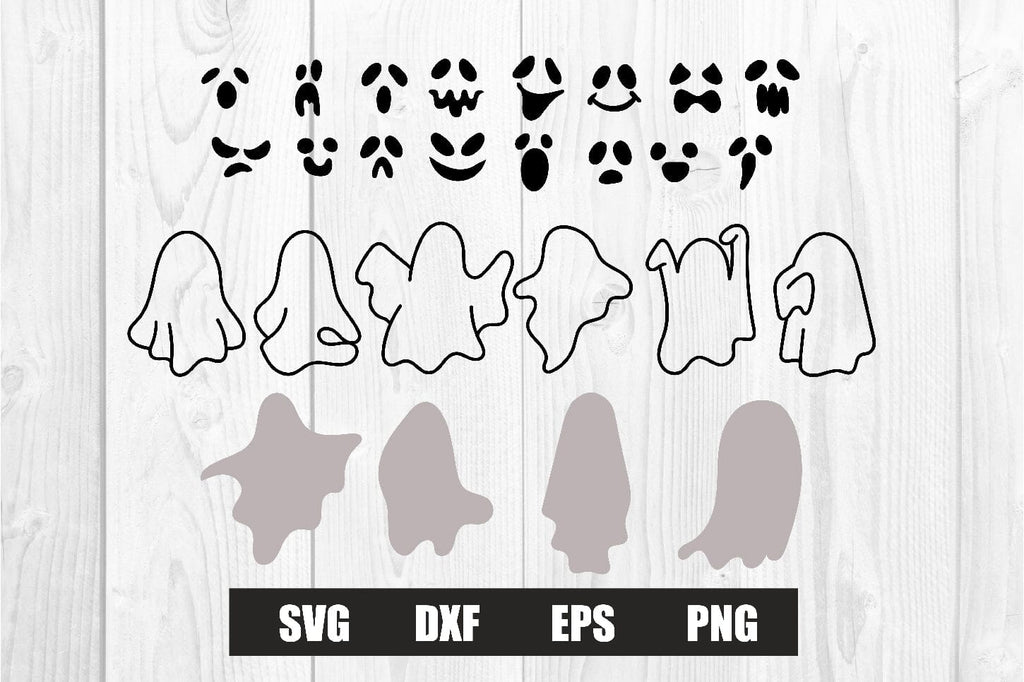 Ghost face custom halloween svg, dxf, eps, png - So Fontsy