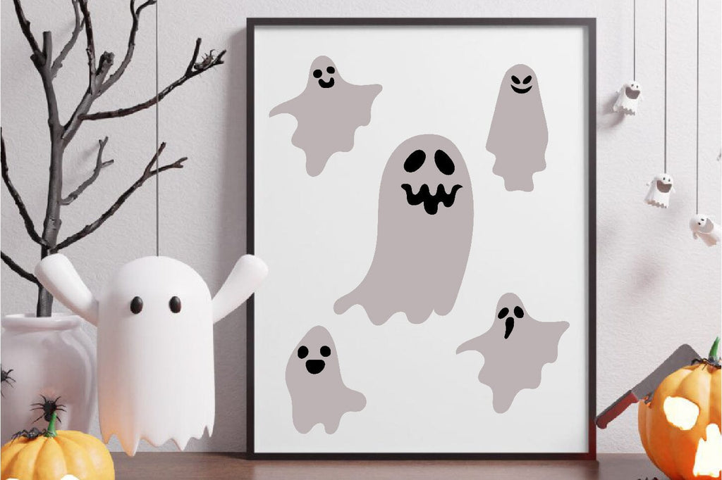 Ghost face custom halloween svg, dxf, eps, png - So Fontsy