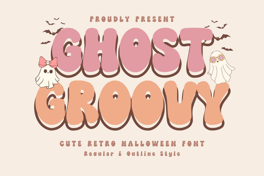 Ghost Groovy - Cute Retro Halloween Font - So Fontsy