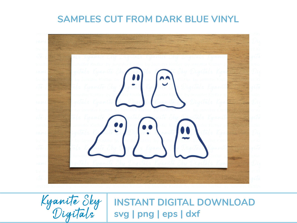 Ghost Outlines SVG Bundle for Halloween - So Fontsy