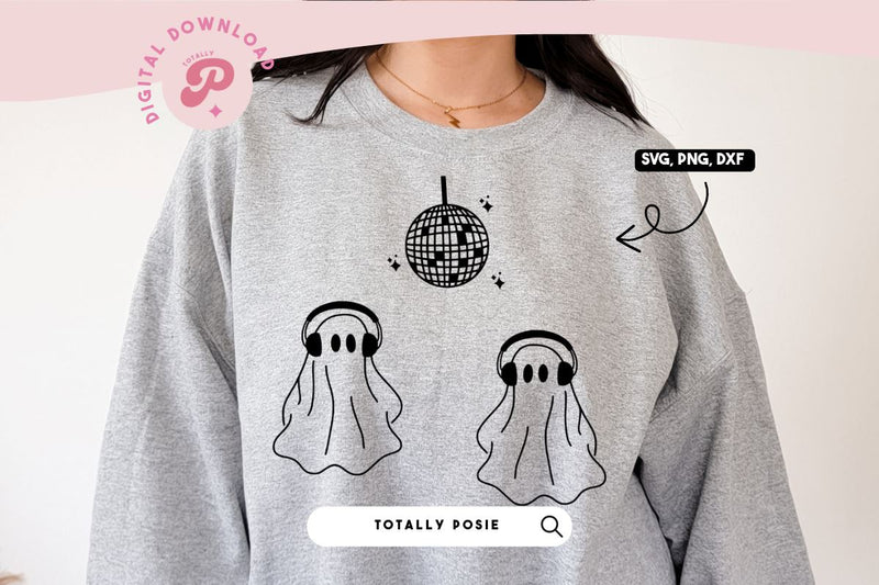 Ghost Spooky Disco SVG - So Fontsy