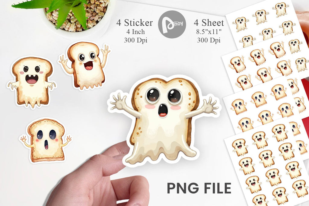 Ghost Toast Sticker - So Fontsy
