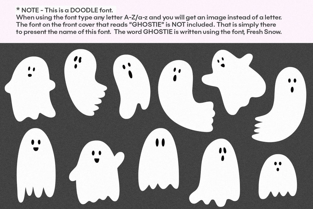 Ghostie - Halloween Doodle Font - So Fontsy