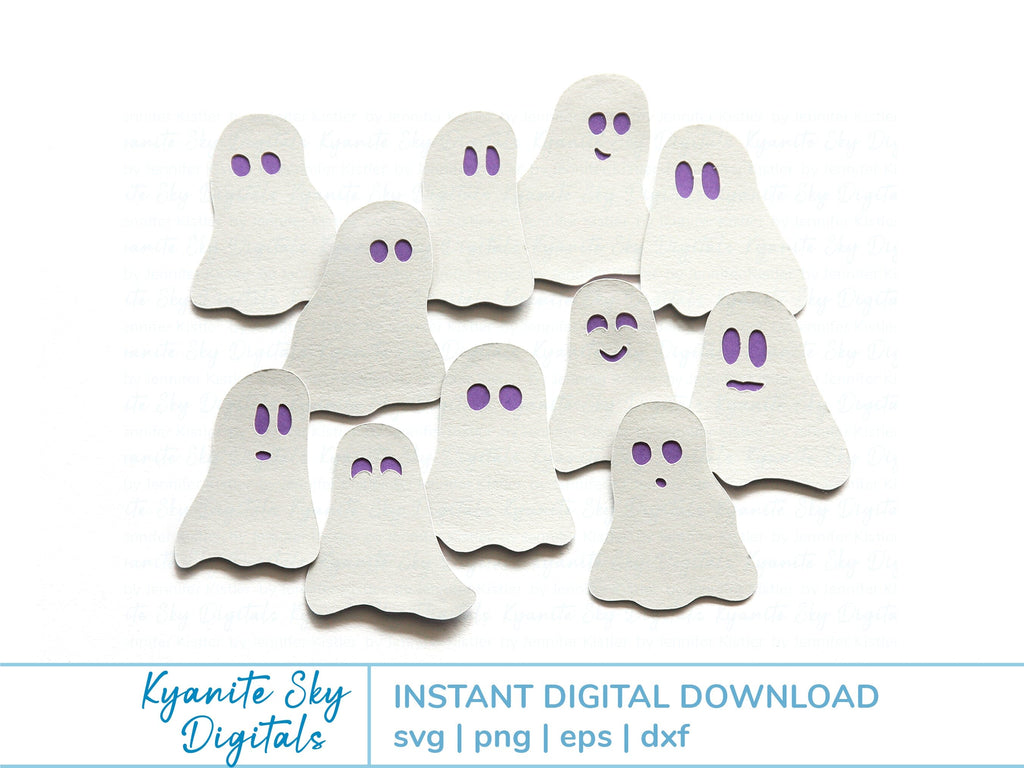 Ghosts SVG Bundle for Halloween - So Fontsy