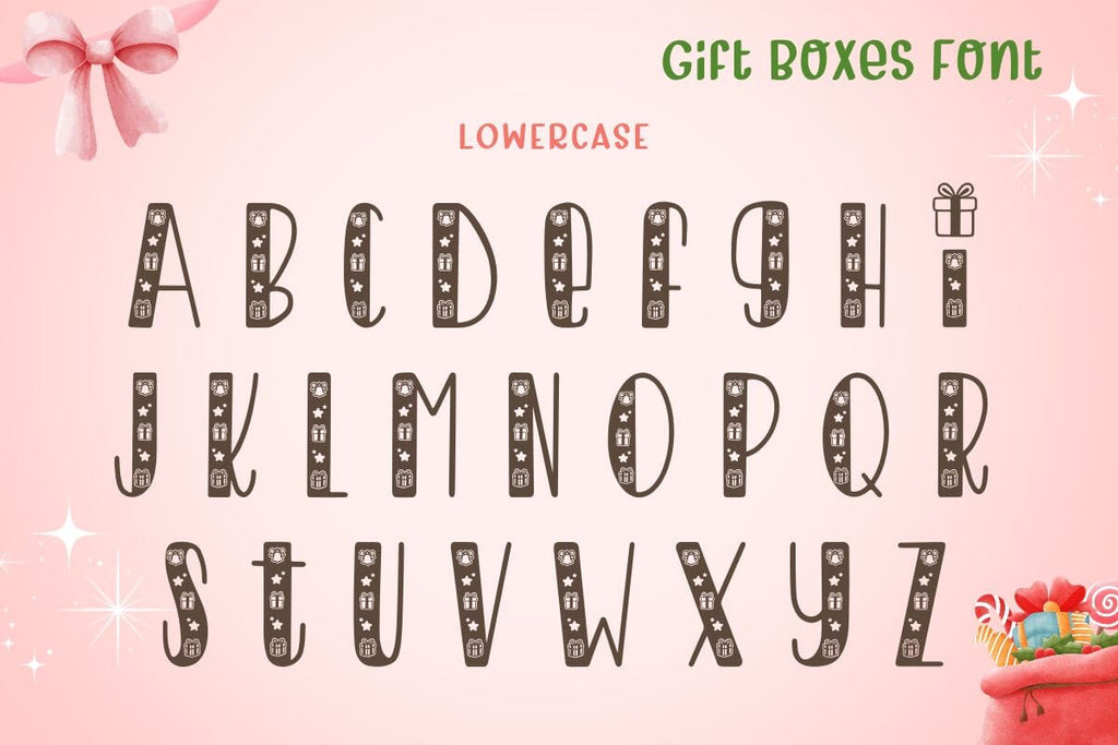 Gift Boxes - Decorative Font - So Fontsy