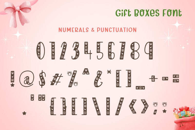Gift Boxes - Decorative Font - So Fontsy