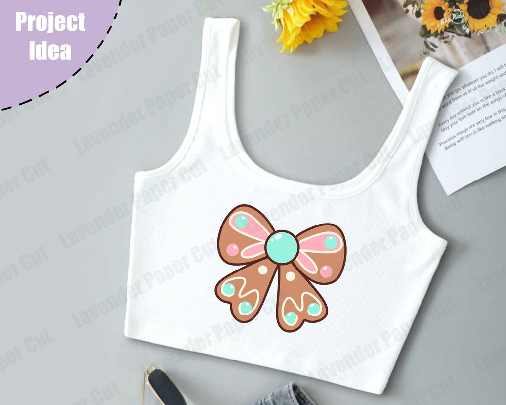 Gingerbread Bow SVG, PNG, JPEG, Sublimation, Kawaii Cookie Bow, Pastel ...