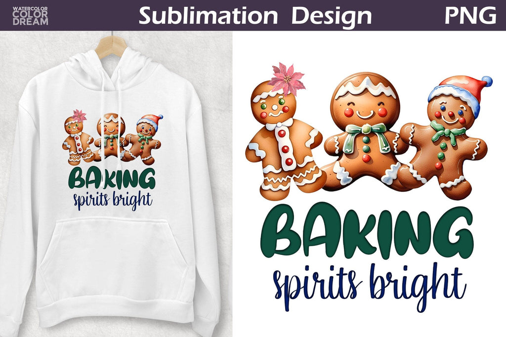 Gingerbread Sublimation Design | Christmas Sublimation - So Fontsy