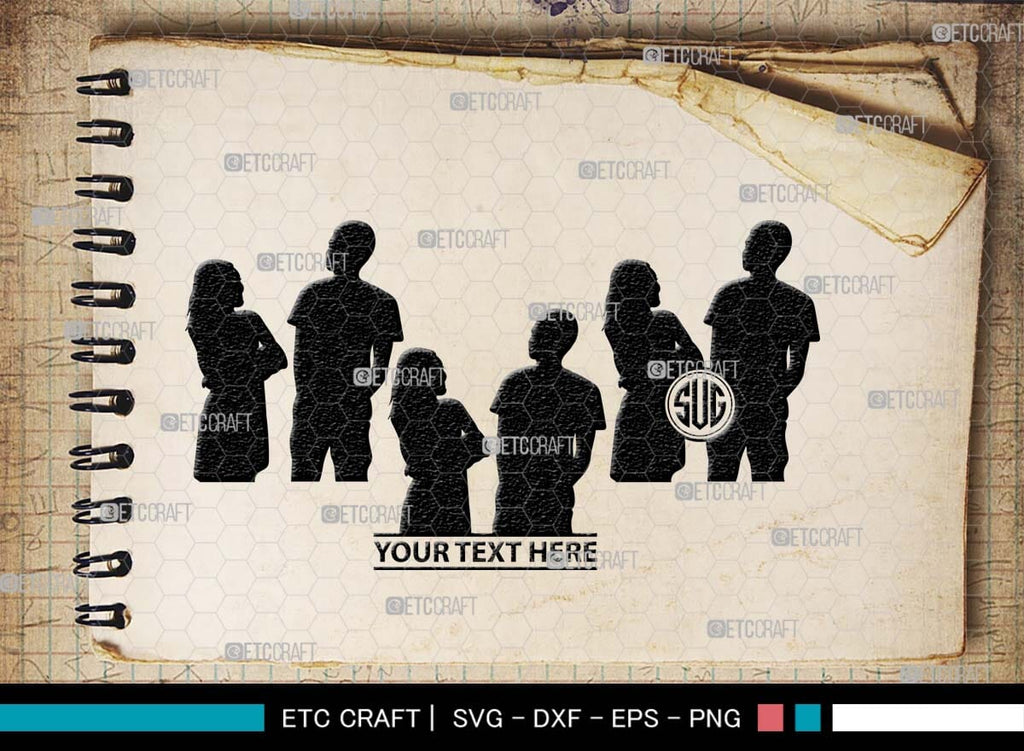 Girls And Boys Monogram, Girls And Boys Silhouette, Girls And Boys SVG ...