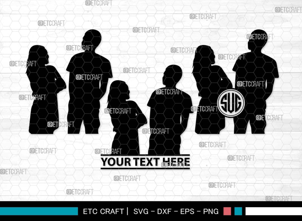 Girls And Boys Monogram, Girls And Boys Silhouette, Girls And Boys SVG ...