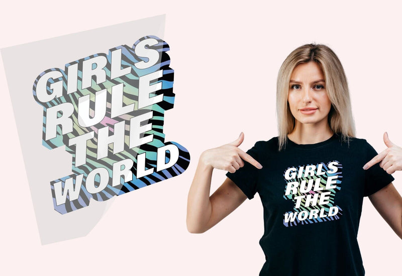 Girls Rule The World DTF Transfer - So Fontsy