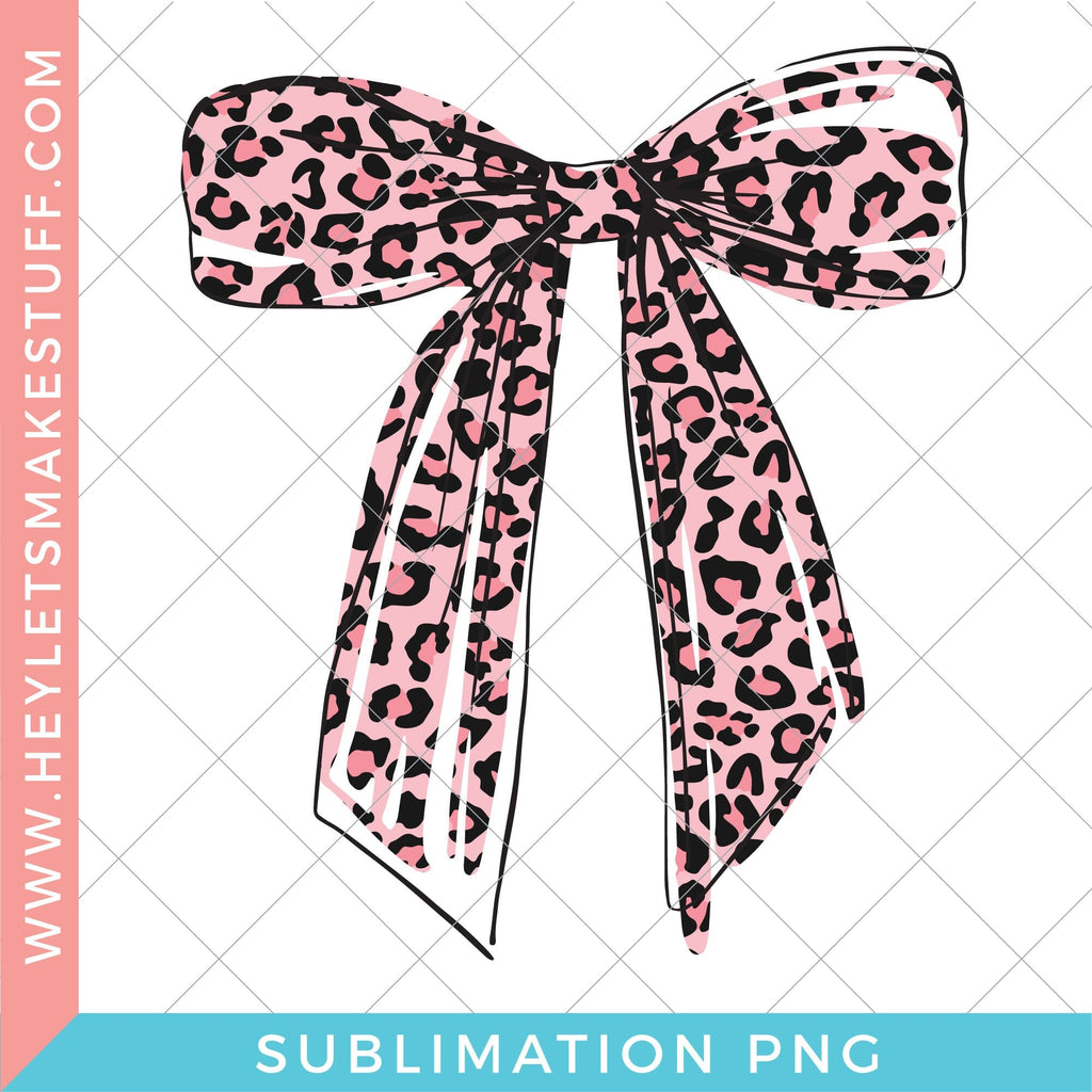 Girly Cheetah Bow Sublimation So Fontsy